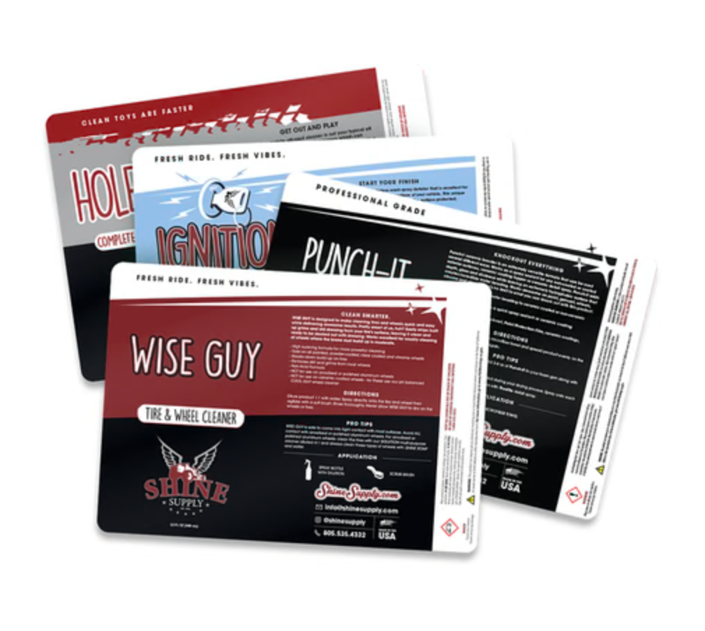 Shine Supply Label | Detailers Products
